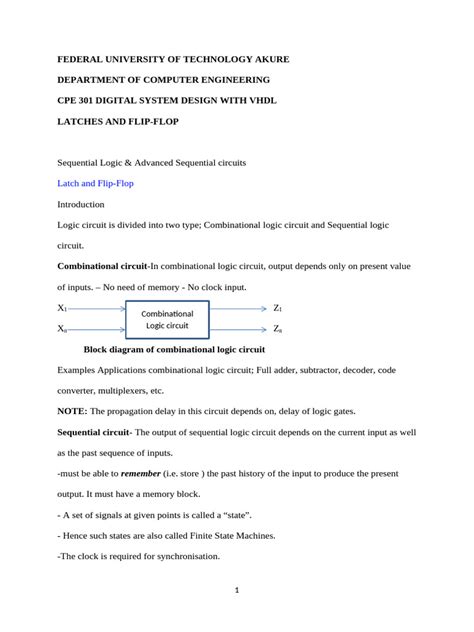 Lesson1 Latches And Flip Flops Pdf Electronic Design Computer