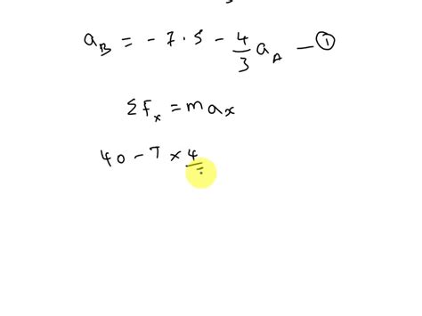 SOLVED The Sliders A And B Are Connected By A Light Rigid Bar Of Length L M And Move With
