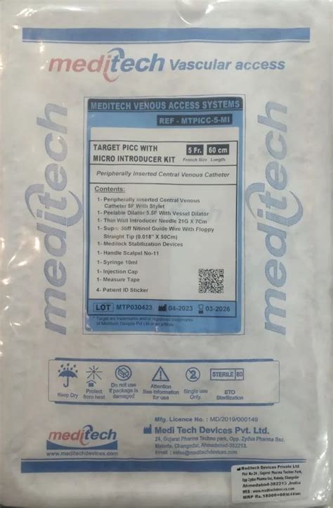Target Picc With Micro Introducer Kit In Bhopal Id 2852814586530
