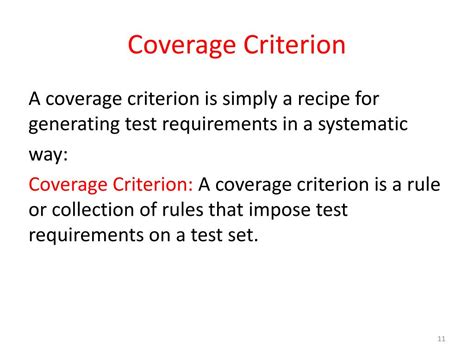 Ppt Coverage Criteria For Testing Powerpoint Presentation Free