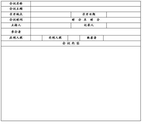 会议记录格式Word版 范文118