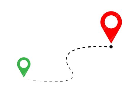 Premium Vector Vector Illustration Route Location Icon Map One Place To Another Location
