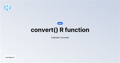 Convert R Function From Aion R Packages