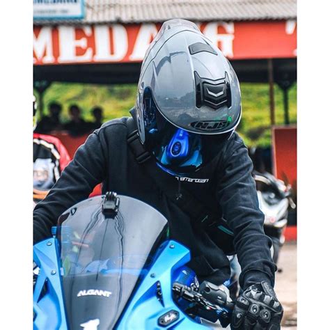 Visor Njs Kairoz Visor Njs Zx Iridium Original Iridium Blue Dark Smoke Pnp Spoiler Zx