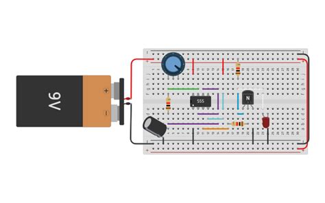 Circuit Design Temporizador Ne555 Tinkercad