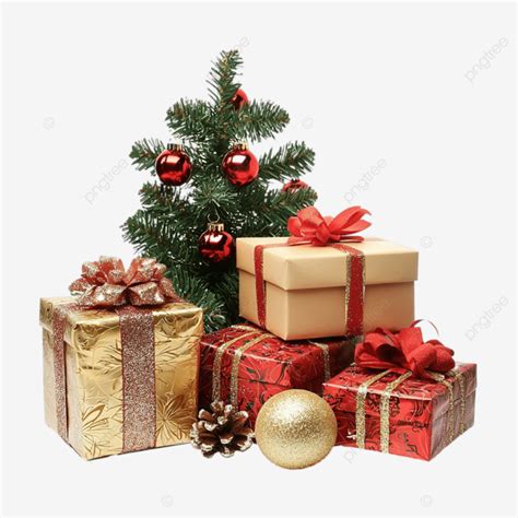 축제 선물 상자와 크리스마스 트리 장식 선물 상자 포장된 선물 장식 Png 일러스트 및 이미지 에 대한 무료 다운로드 Pngtree