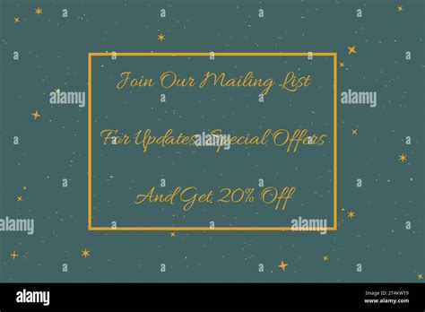 Pop Up Window Online Web Page Or Social Media Post Design Join Mailing List Update Special Offer