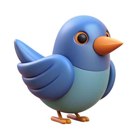 Stunning Modern Bird Character With A Circular Body And Triangular