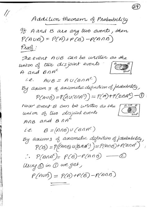 SOLUTION Addition Theorem Of Probability Studypool