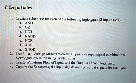 Solved Please Help I Have To Use Ltspice I Logic Gates 1 Create A