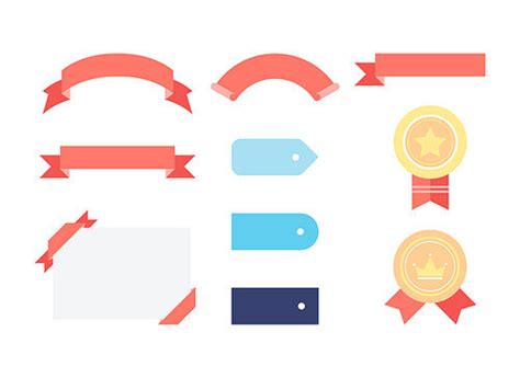 심플 리본 벡터 일러스트레이션 세트 10종 유토이미지 상세페이지 베이직샵 일러스트 21420392