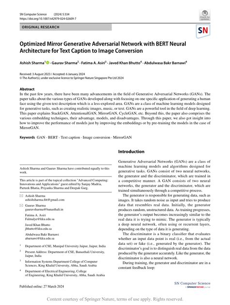Optimized Mirror Generative Adversarial Network With Bert Neural Architecture For Text Caption