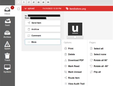 Inbox Buttons Updox Knowledge Base