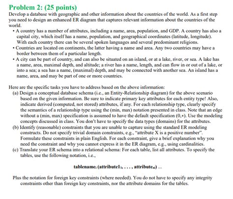Solved Problem 2 25 Points Develop A Database With