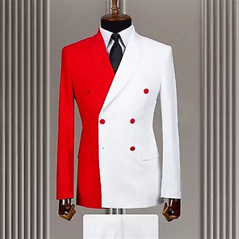 New White Double Breasted Jacket With Trousers Wedding Suit Suitfollow
