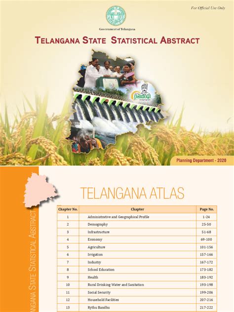 Telangana State Statistical Abstract 2025 Pdf