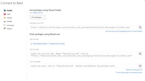 Tutorial Criando Um Pacote Nuget E Publicando No Azure Devops Fabio