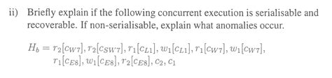 Solved I Briefly Explain If The Following Concurrent