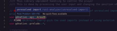 Unresolved Import For Gdnativeapi · Issue 7146 · Rust Langrust Analyzer · Github