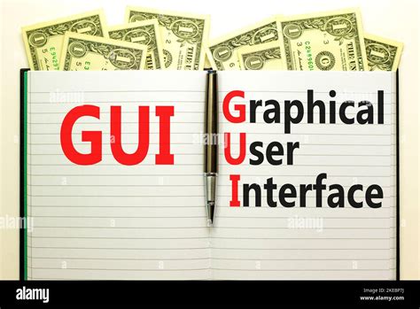 Gui Graphical User Interface Symbol Concept Words Gui Graphical User