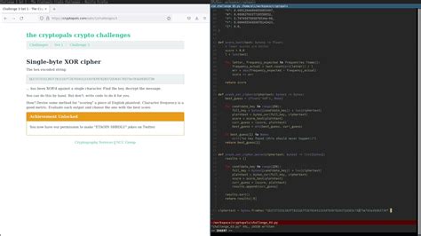 Cryptopals Guided Tour 03 Single Byte Xor Cipher Youtube