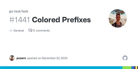Colored Prefixes · Go Task Task · Discussion 1441 · Github
