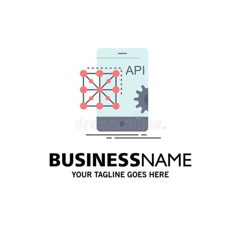 Api Application Coding Development Mobile Flat Color Icon Vector