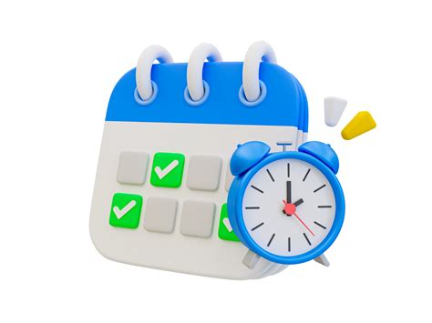 3d Minimal Time Management Concept Schedule Organization Future Life Planning Calendar With