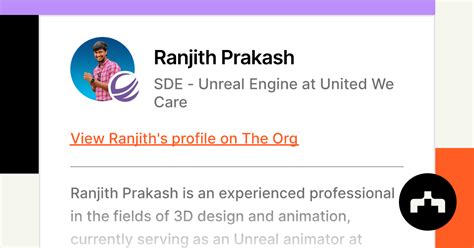 Ranjith Prakash Sde Unreal Engine At United We Care The Org