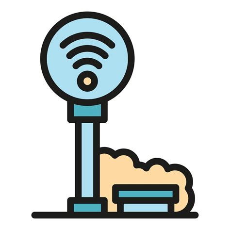 Wifi Zone Icon Color Outline Vector 15209286 Vector Art At Vecteezy