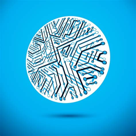 Premium Vector Vector Microchip Design Cpu Information Communication Technology Element