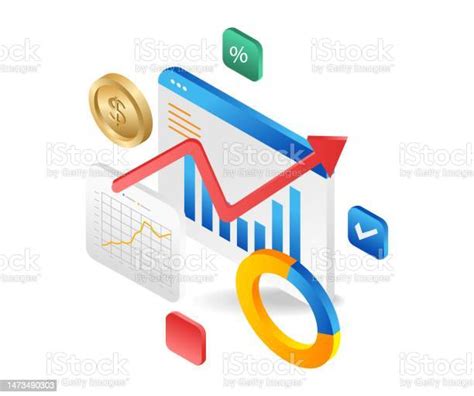 평면 3d 그림 개념 아이소메트릭 돈 투자 비즈니스 데이터 분석 화면 가격에 대한 스톡 벡터 아트 및 기타 이미지 가격 개념 개념과 주제 Istock