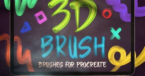 procreate 3d brush pack by dansdesign on envato elements