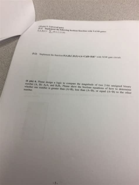 Solved Implement The Following Function With Nand Gates