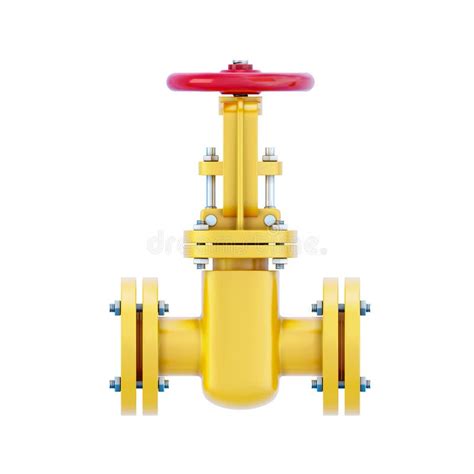 Gas Pipeline Element With The Valve Stock Illustration Illustration