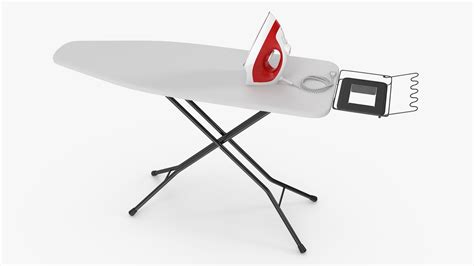 다리미판 위의 빨간색 전기 다리미 3d 모델 49 3ds Blend C4d Fbx Max Ma Lxo Obj Free3d