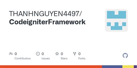 Github Thanhnguyen4497codeigniterframework