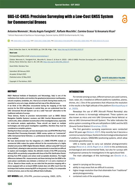 PDF UAS LC GNSS Precision Surveying With A Low Cost GNSS System For Commercial Drones