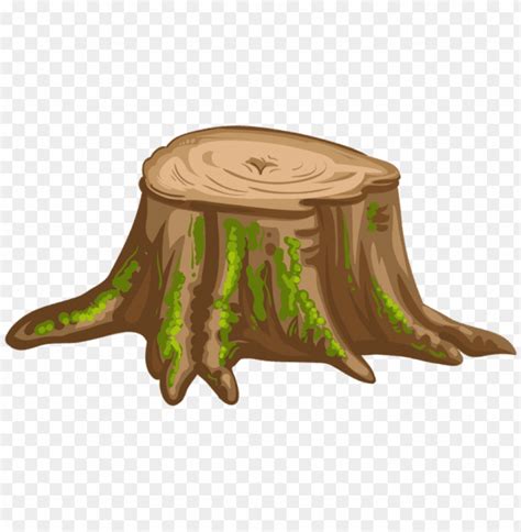 Mossy Tree Stump With Roots TOPpng