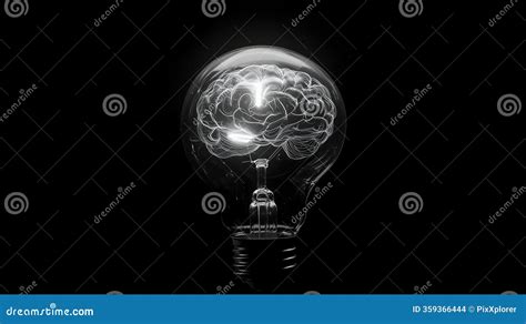 Luminous Brain In Glass Flask Futuristic Illustration Of Ai Generative Ai