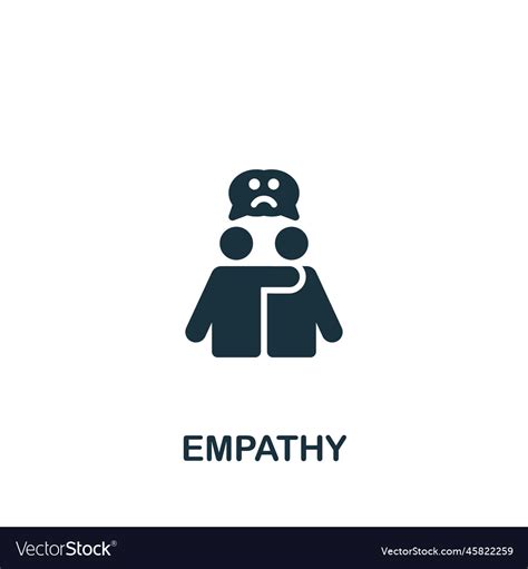 Empathy Icon Monochrome Simple Sign From Core Vector Image
