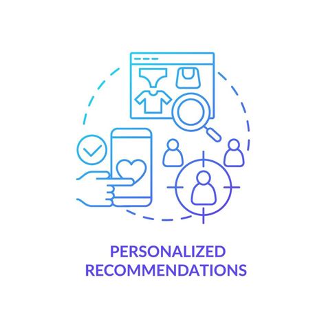Recomendaciones Personalizadas Icono De Concepto De Gradiente Azul