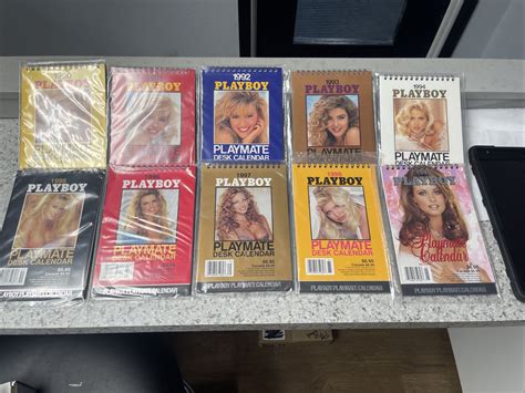 Vintage Playboy Playmate Desk Calendars 1990 1999 Great Condition