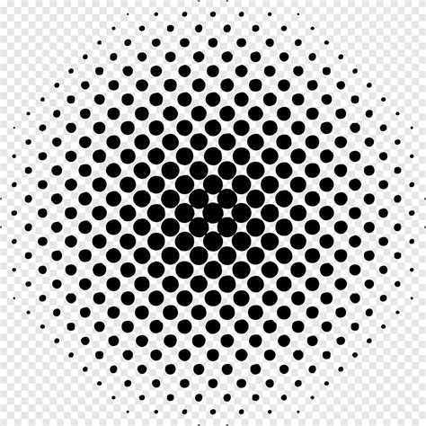 Halftone Monochrome Circle Symmetry Publishing Png Pngegg
