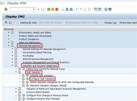 Configuration Of Split Valuation In SAP