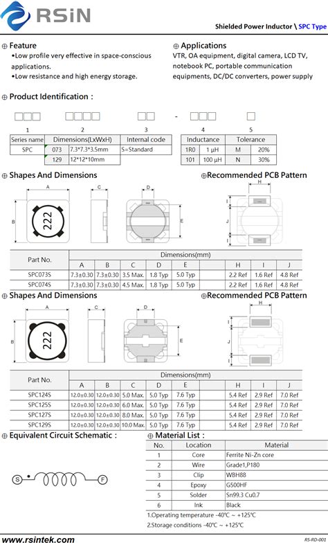 SPC Series Shenzhen RSiN Electronic Co Ltd