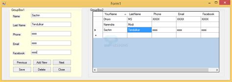 Vb Net Database Access Splessons