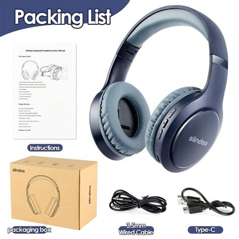 Siindoo JH Black Foldable Wireless Bluetooth Headset With EQ Modes And Microphone