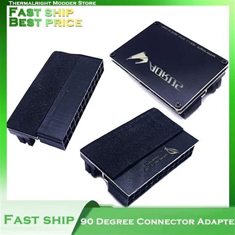 Mb Atx Psu 24 Pin Right Angle 90 Degree Connector Adapter 5v12v Rgb