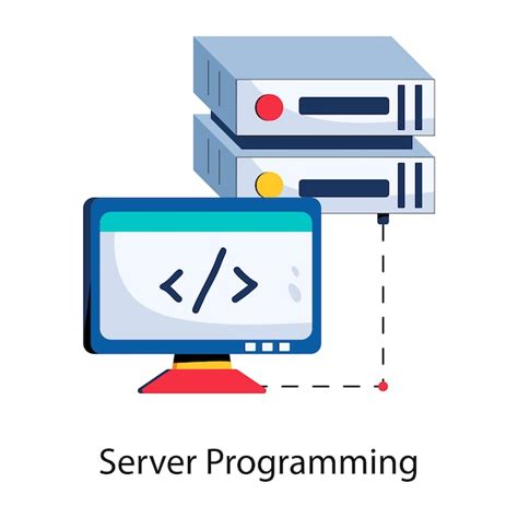 Premium Vector Grab This Flat Icon Of Server Programming